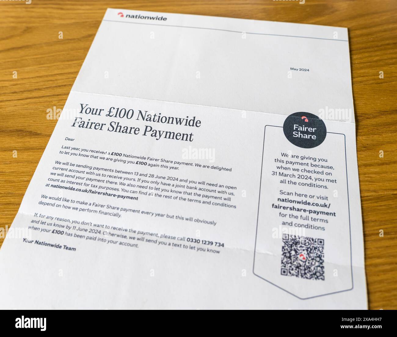 Letter from Nationwide Building Society to customer about the Fairer ...