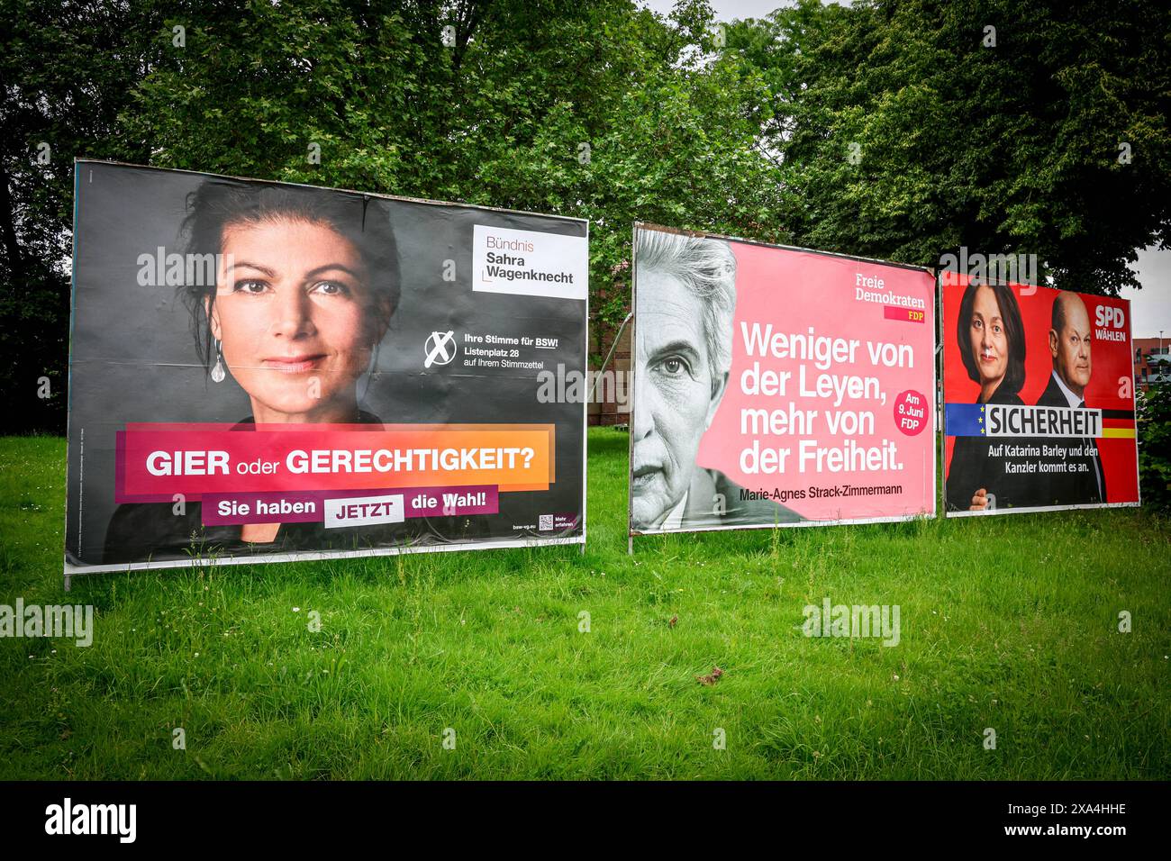 Wahlkampf - Europawahl 2024 - Wahlplakat der Partei Bündnis Sahra ...