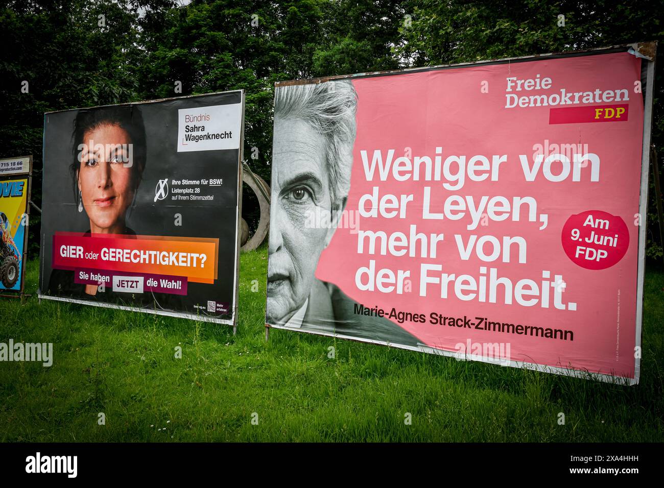 Wahlkampf - Europawahl 2024 - Wahlplakat der Partei Bündnis Sahra ...