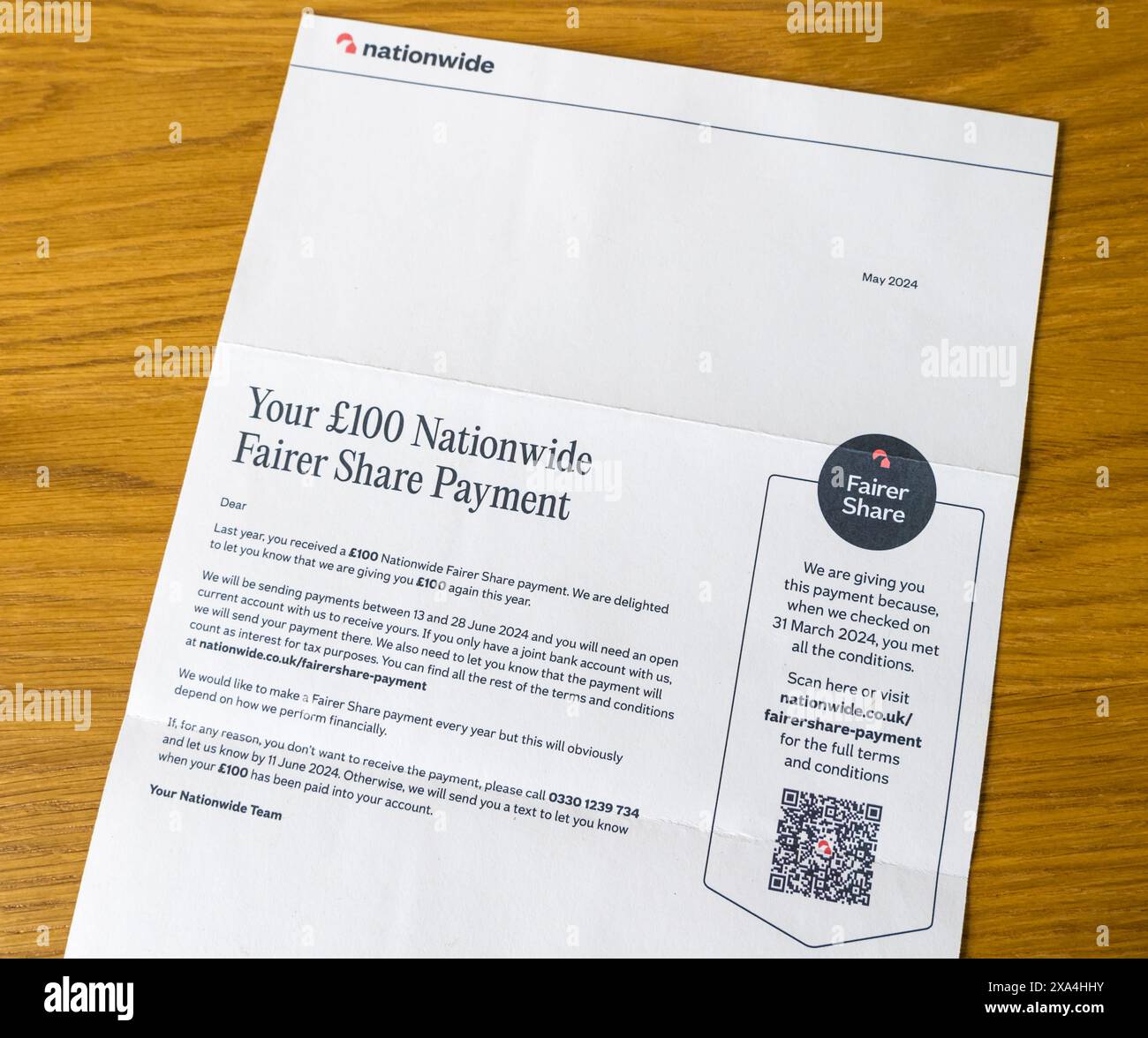 Letter from Nationwide Building Society to customer about the Fairer ...