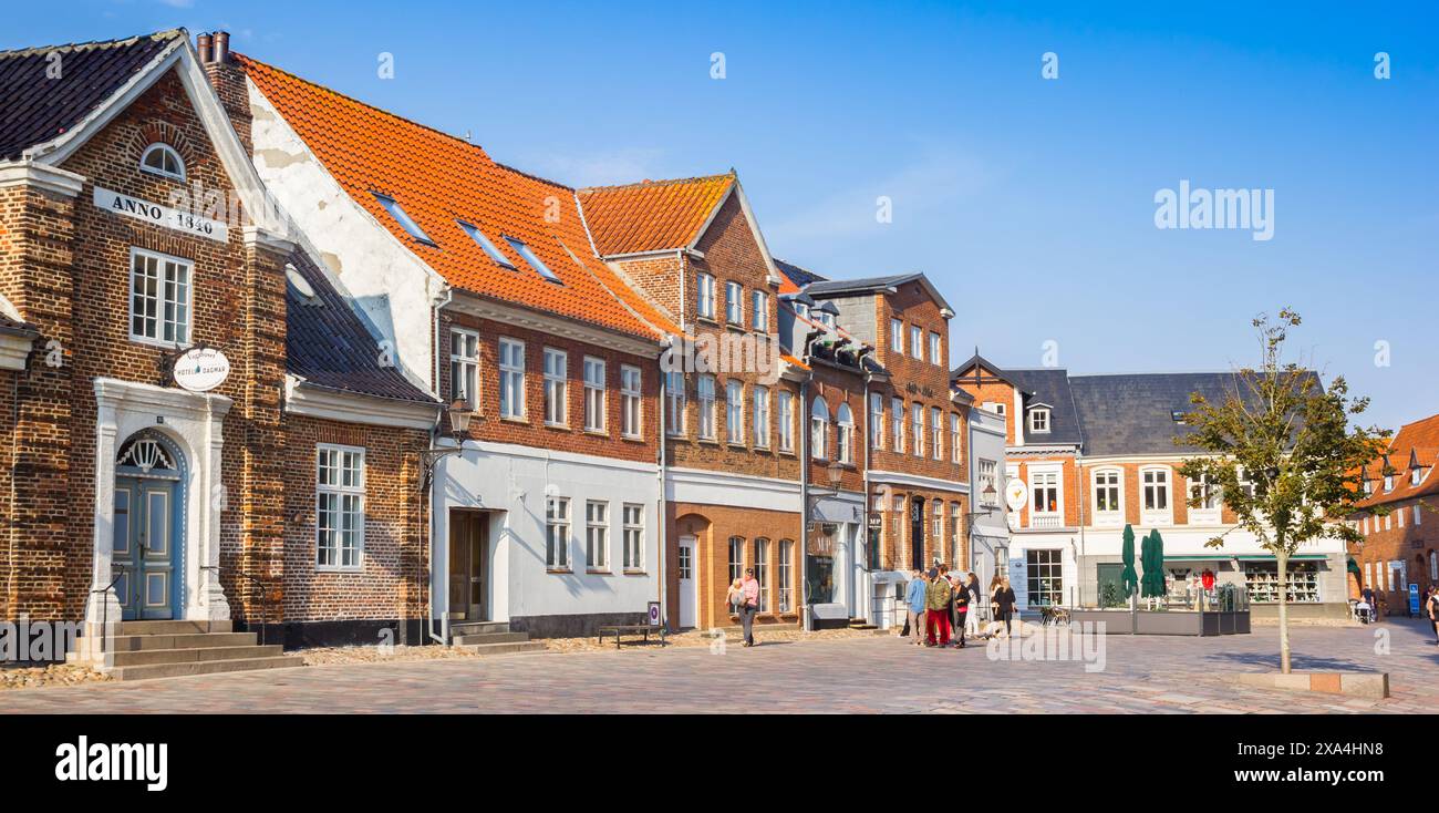 Panorama of the historic market square of Ribe, Denmark Stock Photo - Alamy