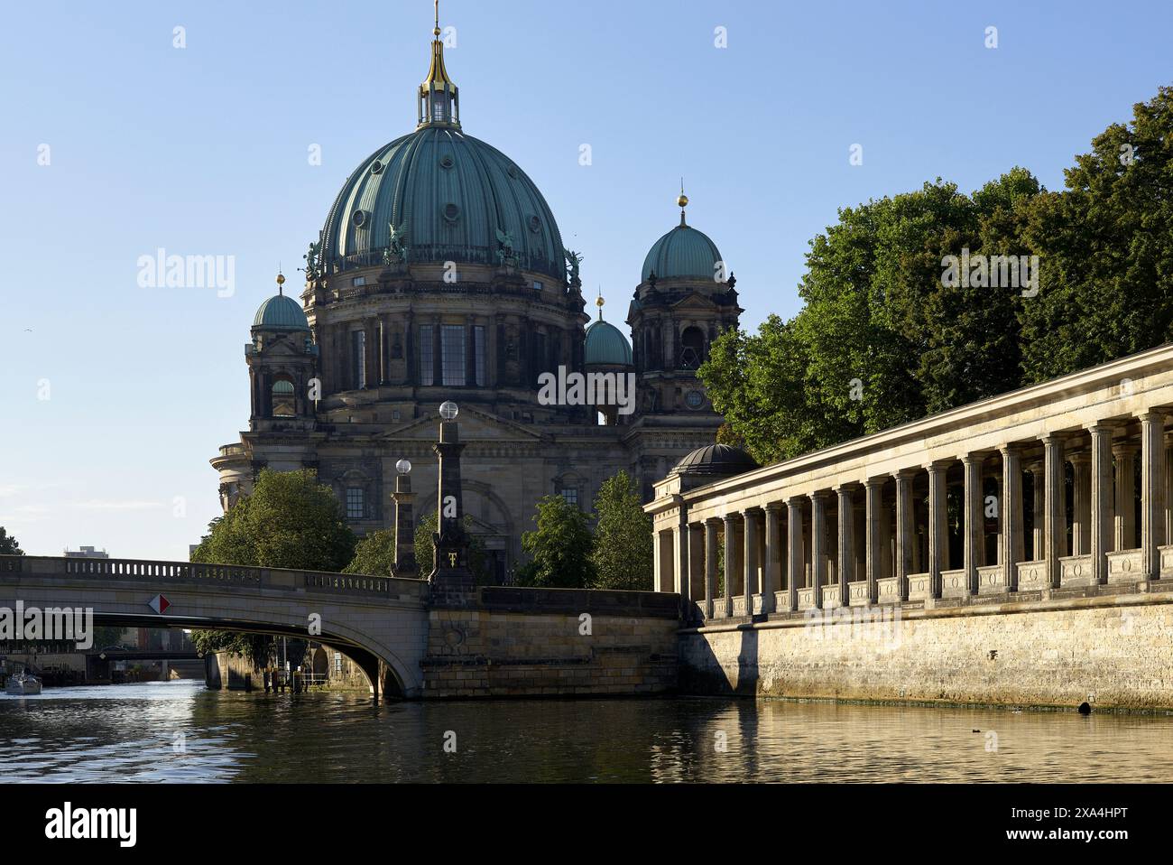 The image features the Berlin Cathedral (Berliner Dom) with its large ...