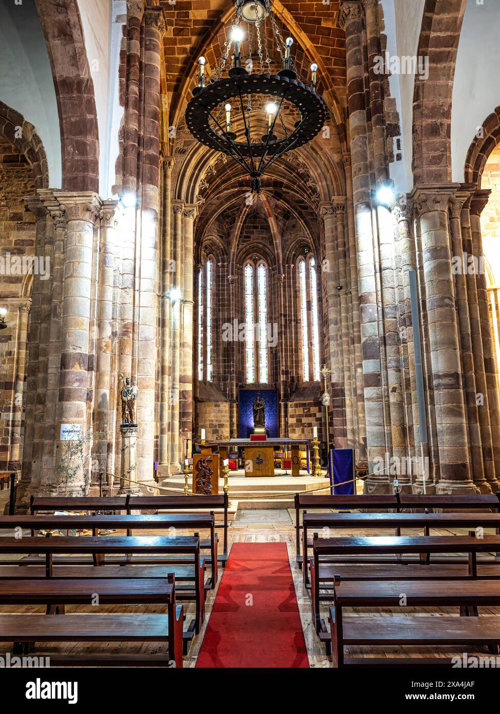 Interior of Catedral da Se, Se Cathedral at Silves, Portugal. Built in ...