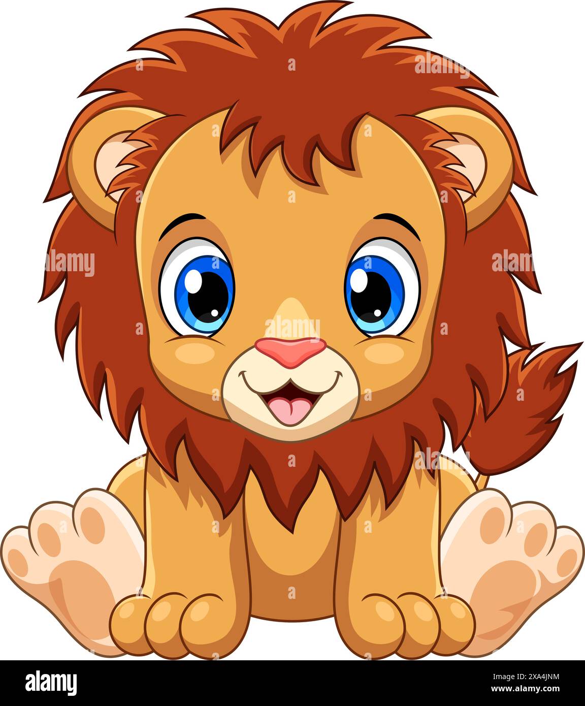 Baby lion isolated on Stock Vector Images - Alamy