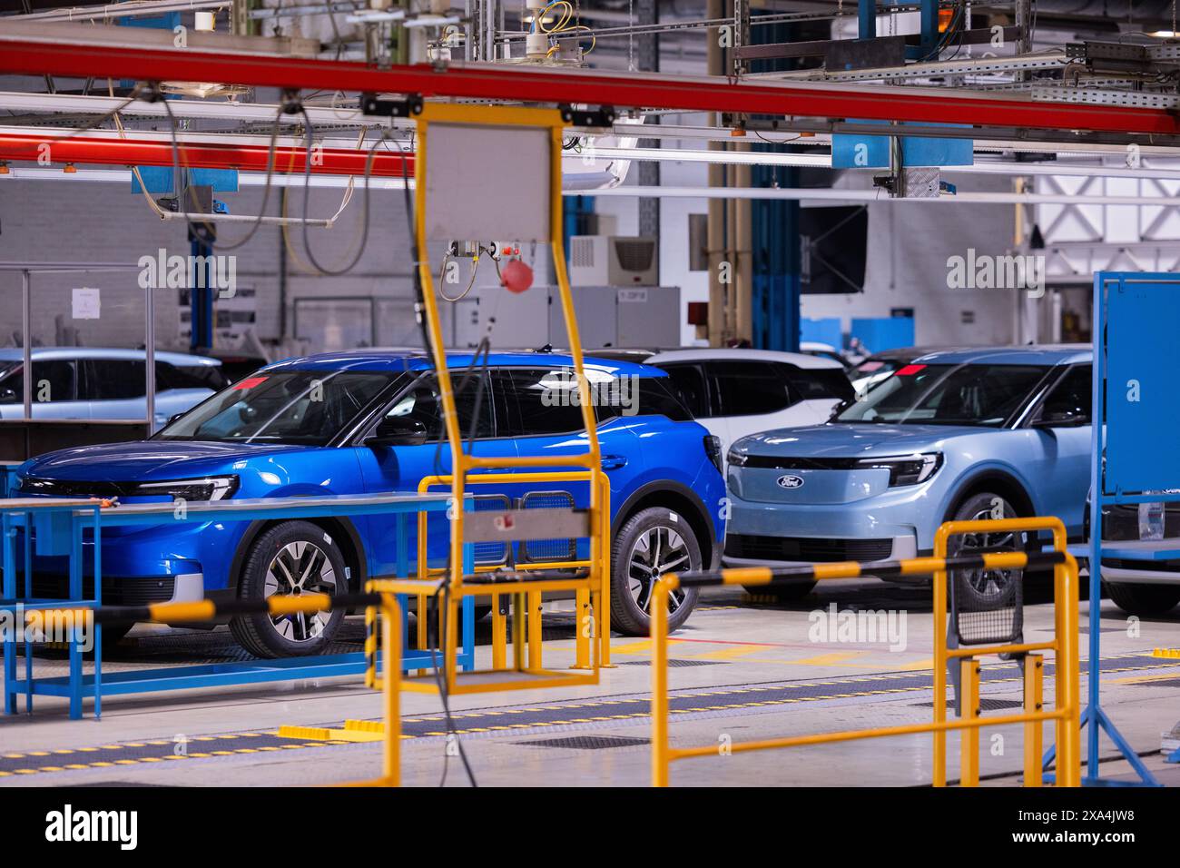 Cologne, Germany. 04th June, 2024. Ford Explorer electric cars stand in ...