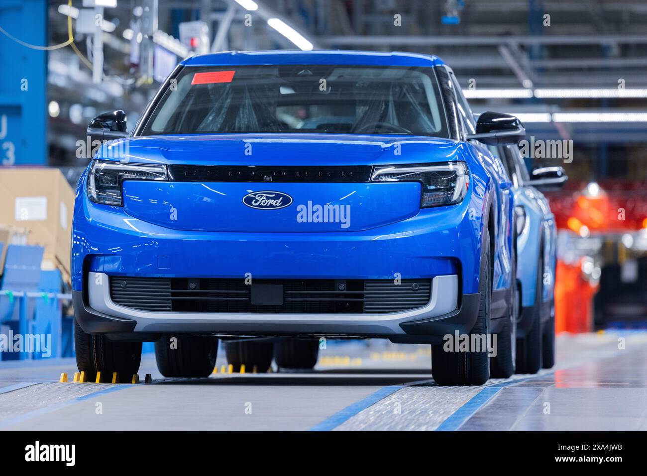 Cologne, Germany. 04th June, 2024. Ford Explorer electric cars stand in ...