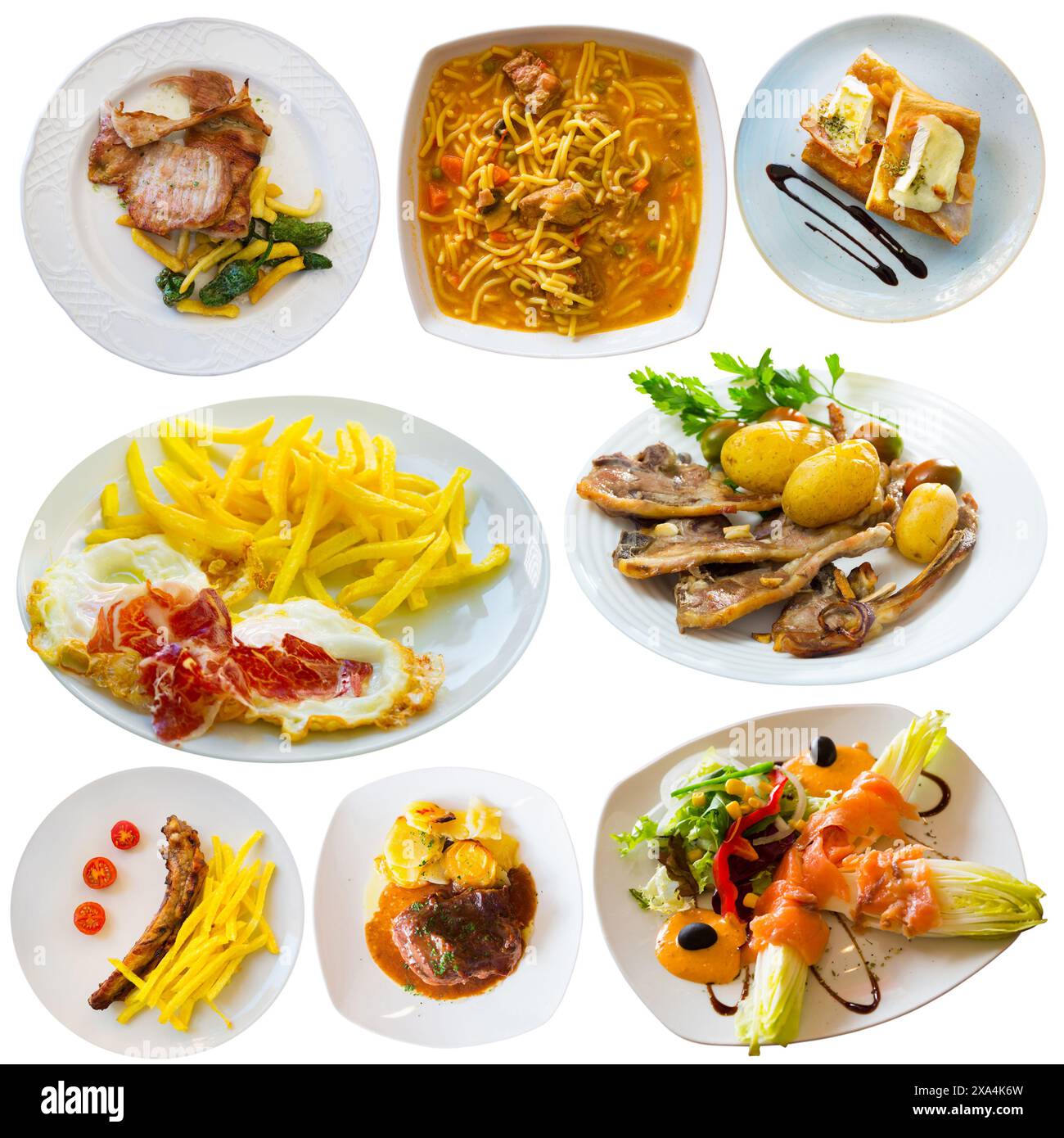 Collage of Catalan cuisine dishes Stock Photo - Alamy