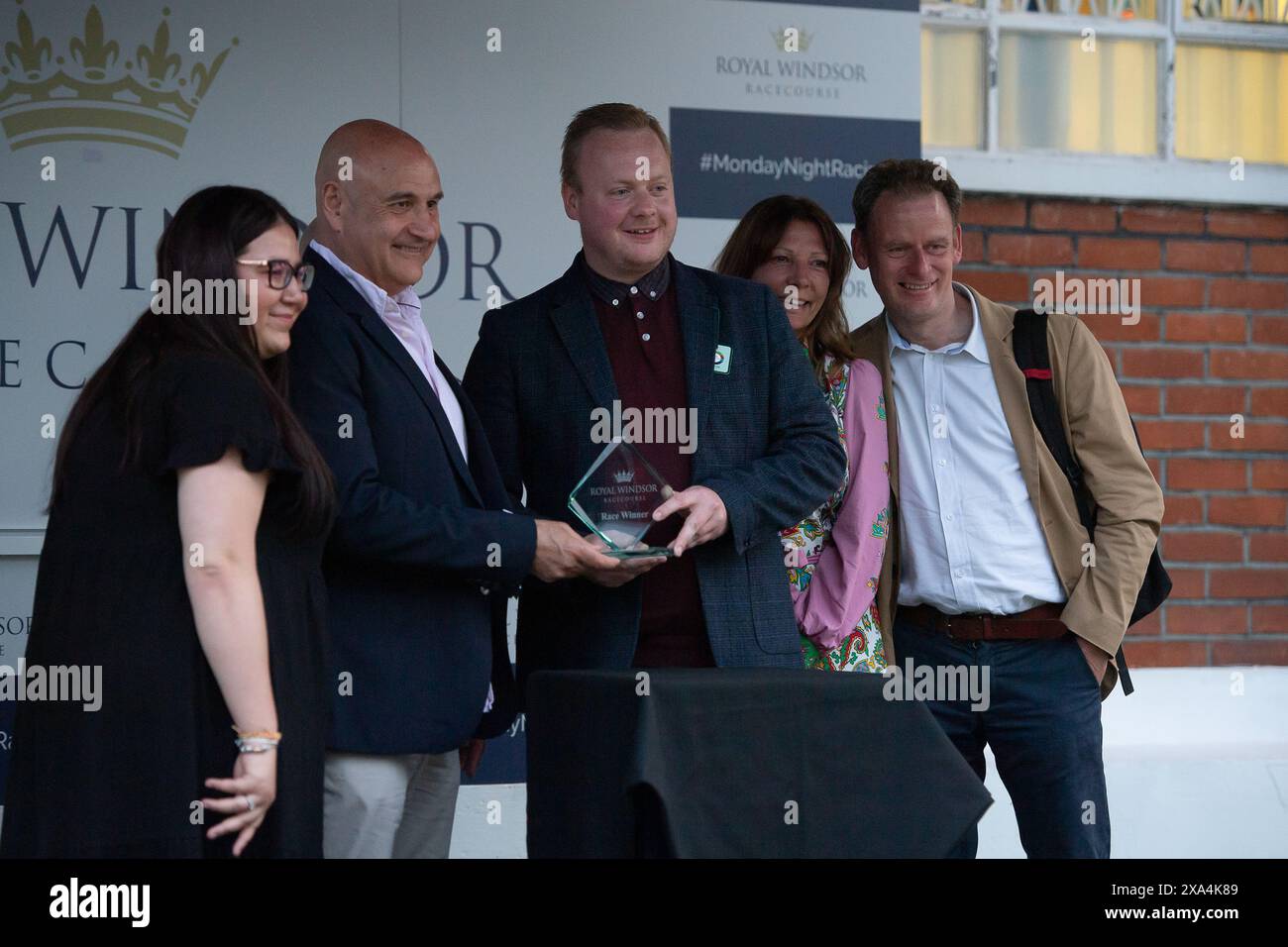 Windsor, UK. 3rd June, 2024. The Winners Presenation. Horse Siam Fox ...