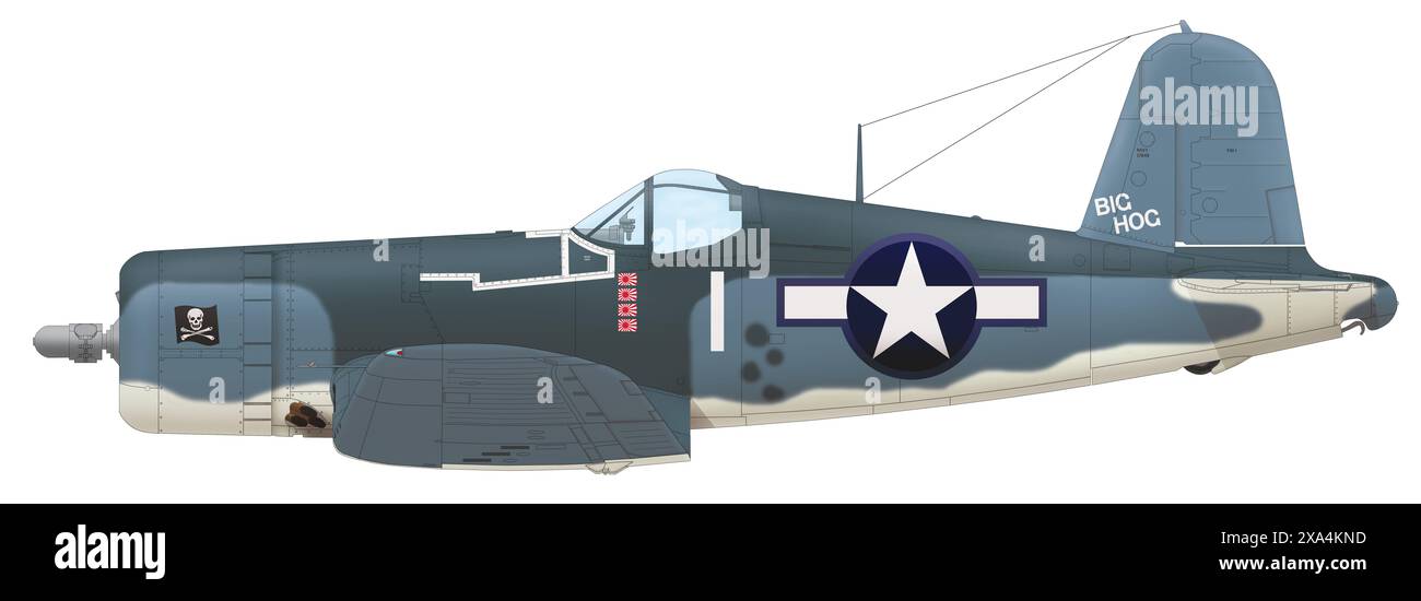 Vought F4U-1A Corsair of the VF-17 US Navy piloted by John Blackburn ...