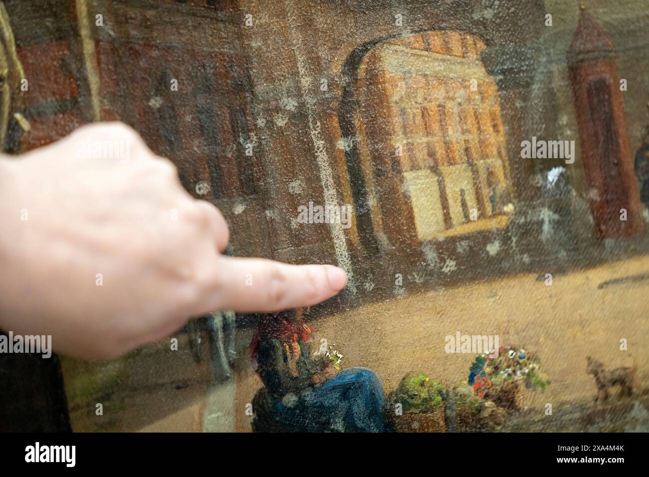 Vinge, Denmark. 04th June, 2024. A painting saved from Boersen during ...