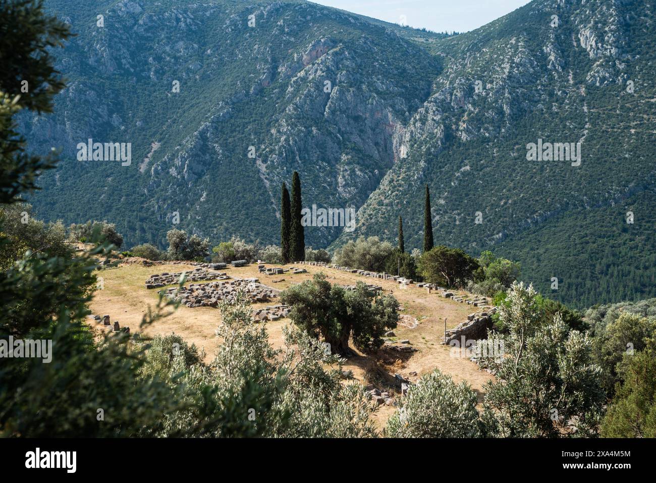 The ancient Gymnasium at Delphi, Greece Stock Photo - Alamy