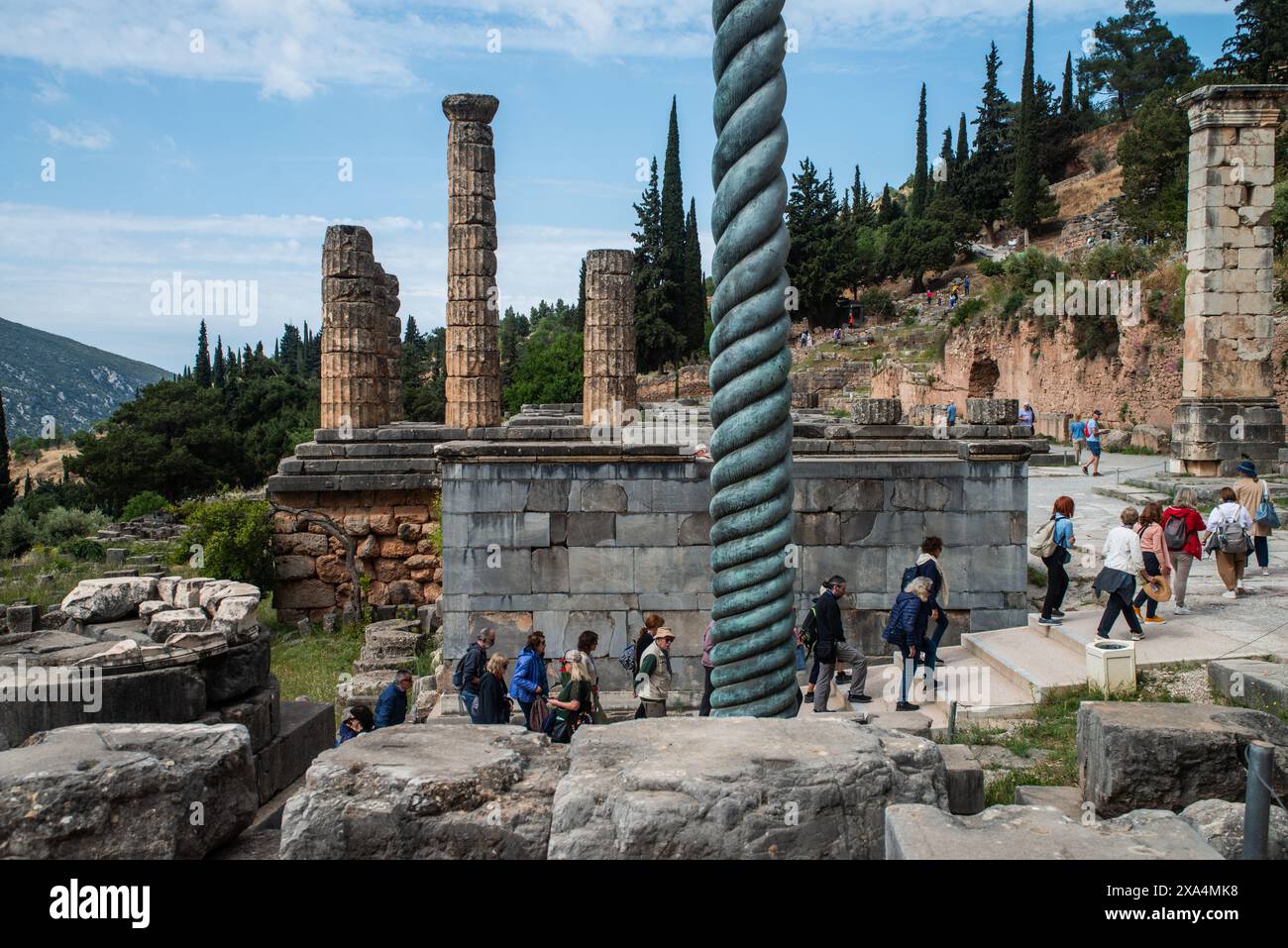 Altar of the Chians,Delphi, Greece Stock Photo - Alamy