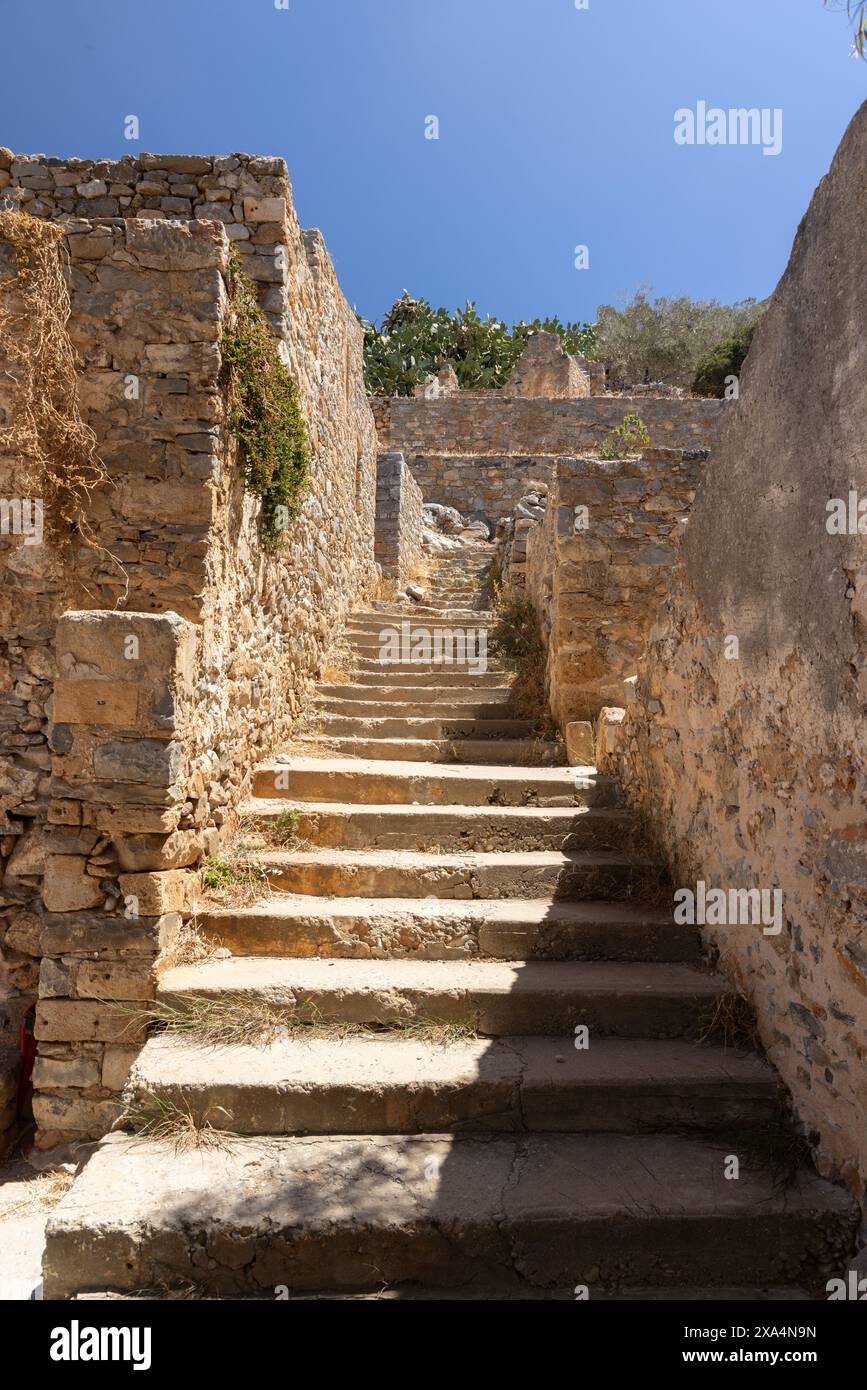 The remains of the houses and streets of the former leper colony within ...