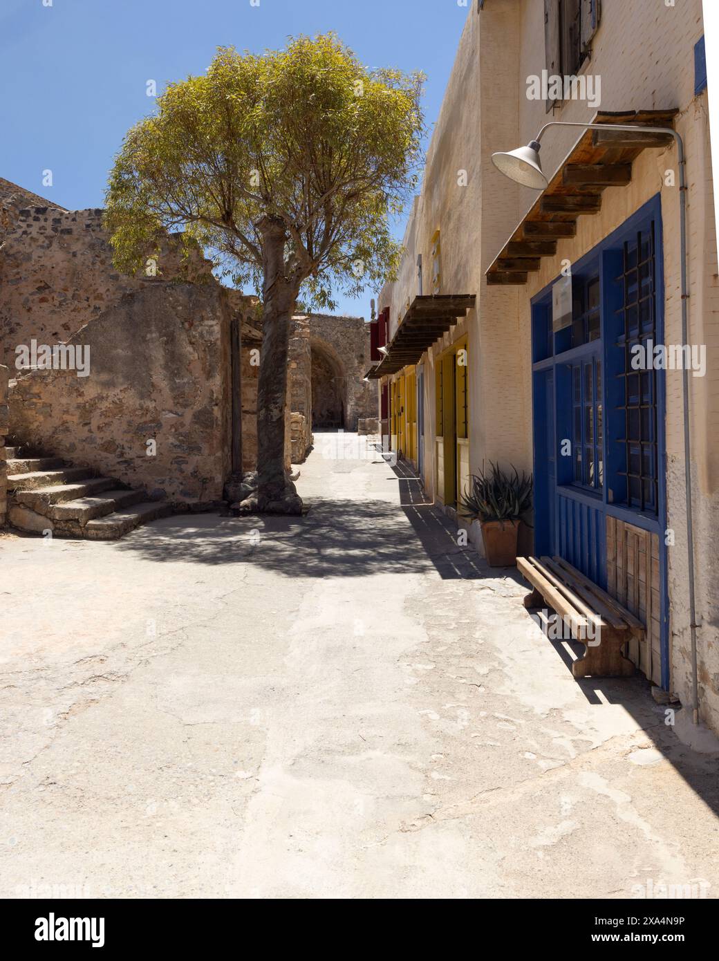 The remains of the houses and streets of the former leper colony within ...
