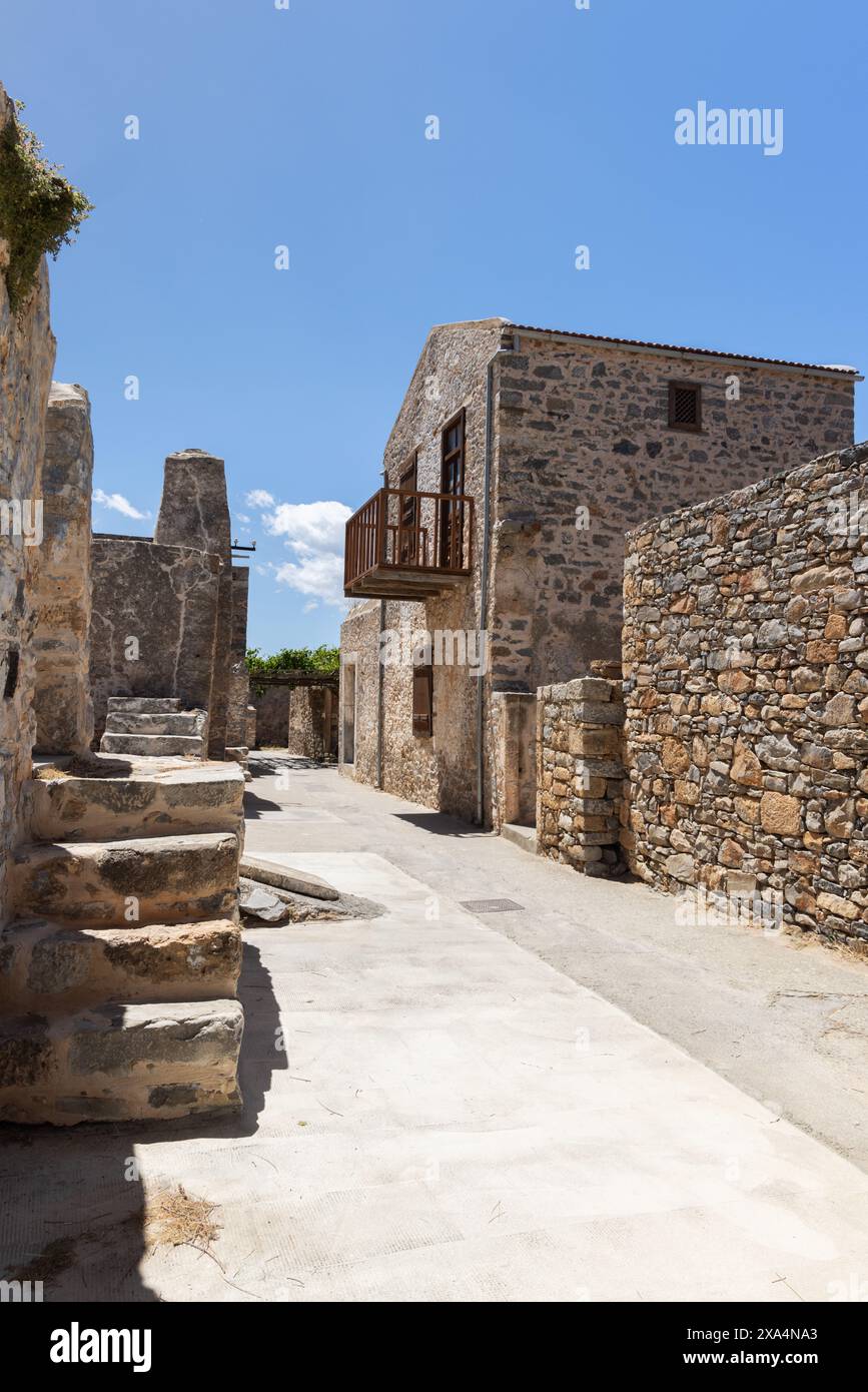 The remains of the houses and streets of the former leper colony within ...
