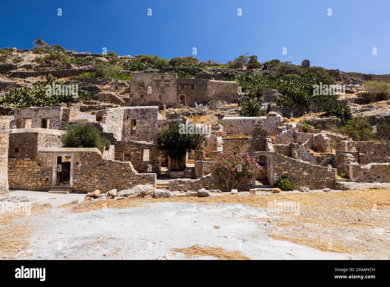 The remains of the houses and streets of the former leper colony within ...