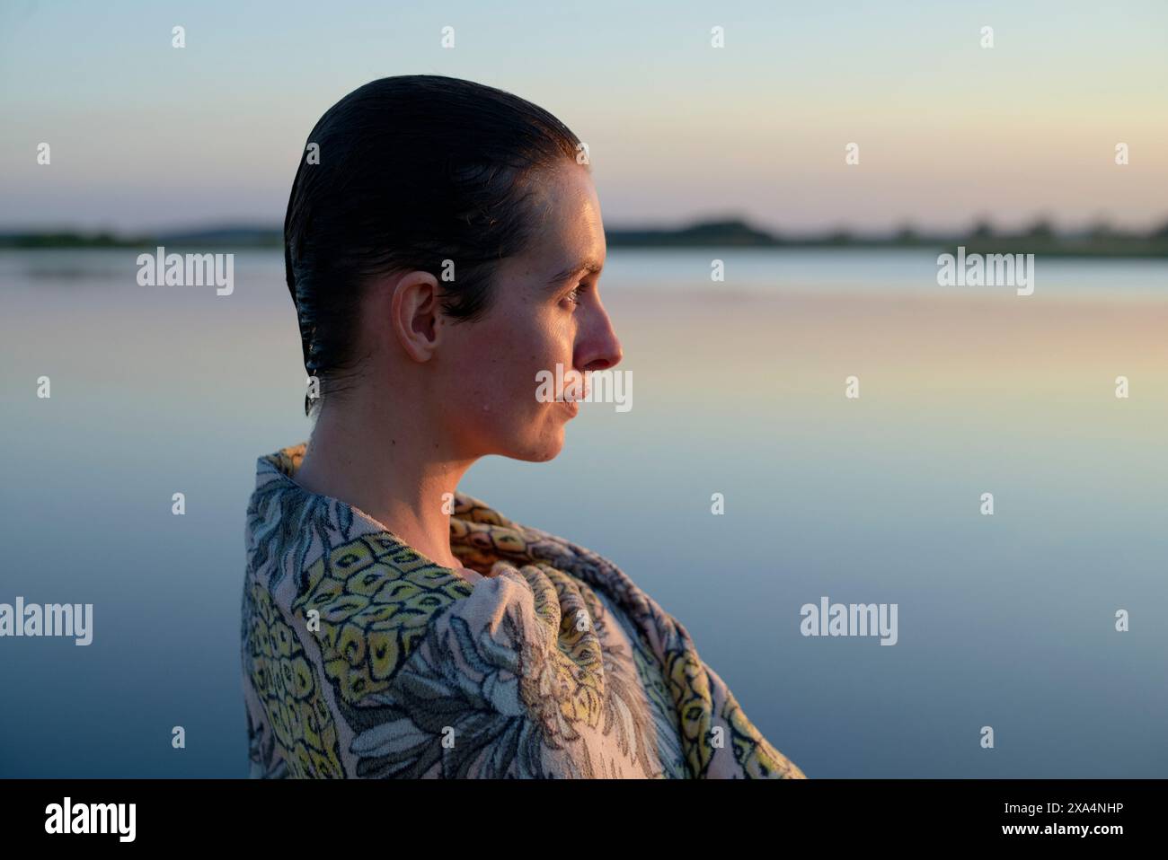 Profile captured soft sunset sky hi-res stock photography and images ...