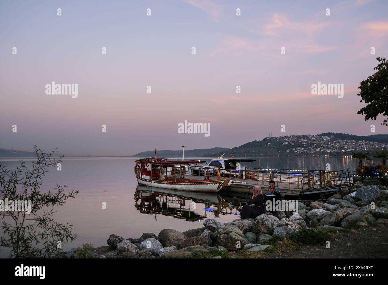 View of Lake Sapanca Sapanca Golu a fresh water lake between the Gulf ...