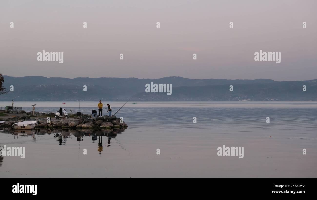 View of Lake Sapanca Sapanca Golu a fresh water lake between the Gulf ...