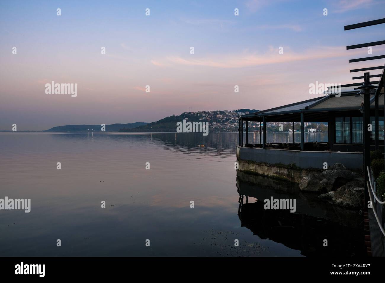 View of Lake Sapanca Sapanca Golu a fresh water lake between the Gulf ...