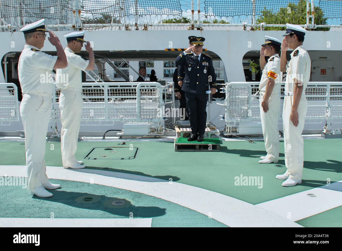 Maizuru, Japan. 04th June, 2024. Captain of Korea Coast Guard's patrol ...