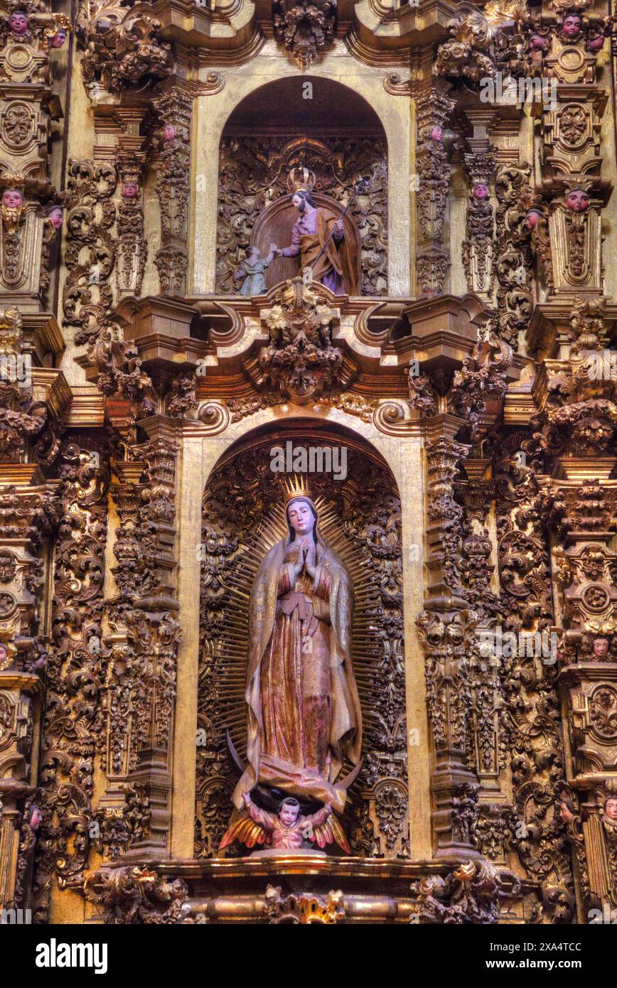 Polychrome Figures, Apse, Interior, Basilica of Our Lady of Ocotlan ...