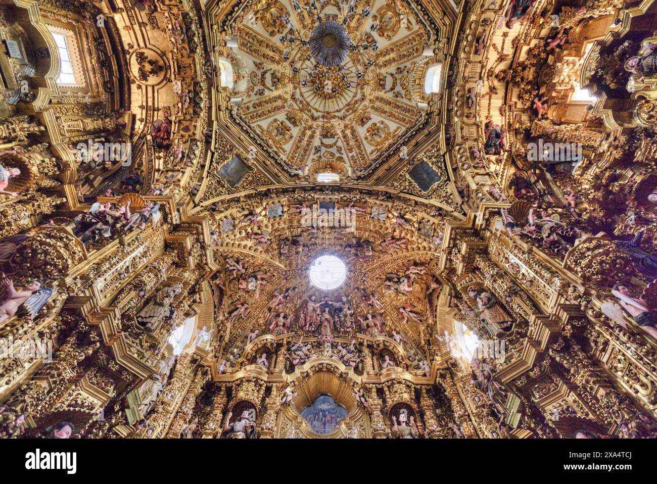 Ceiling, Apse, Interior, Basilica of Our Lady of Ocotlan, Tlaxcala City ...