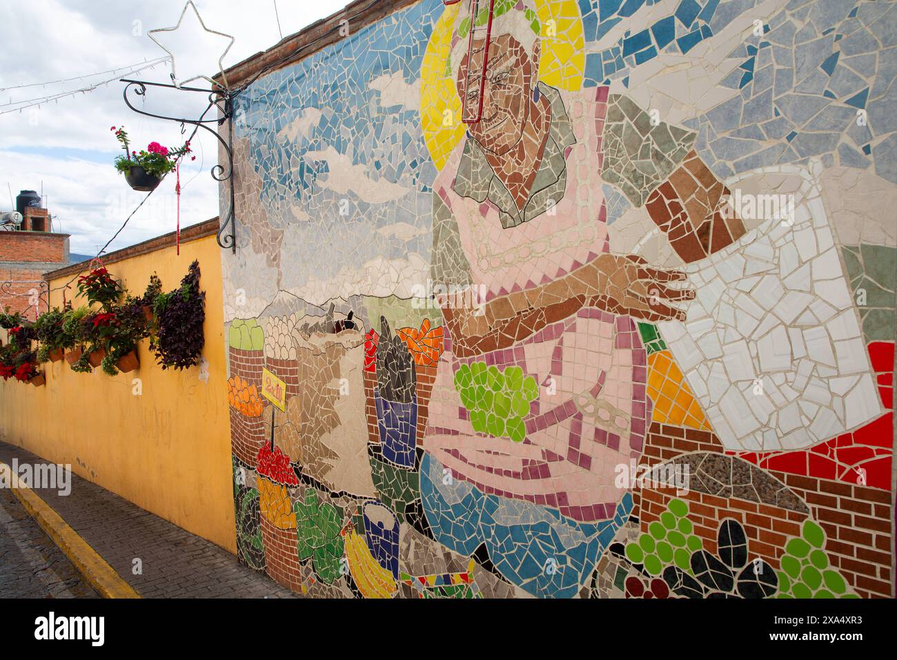 Colourful Street Art, Avenue Hidalgo, Atlixco, Pueblos Magicos, Puebla ...