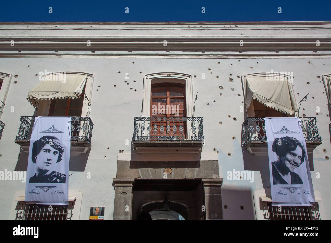 Bullet holes, Casa de Los Hermanos Serdan, Mexican Revolution Museum ...