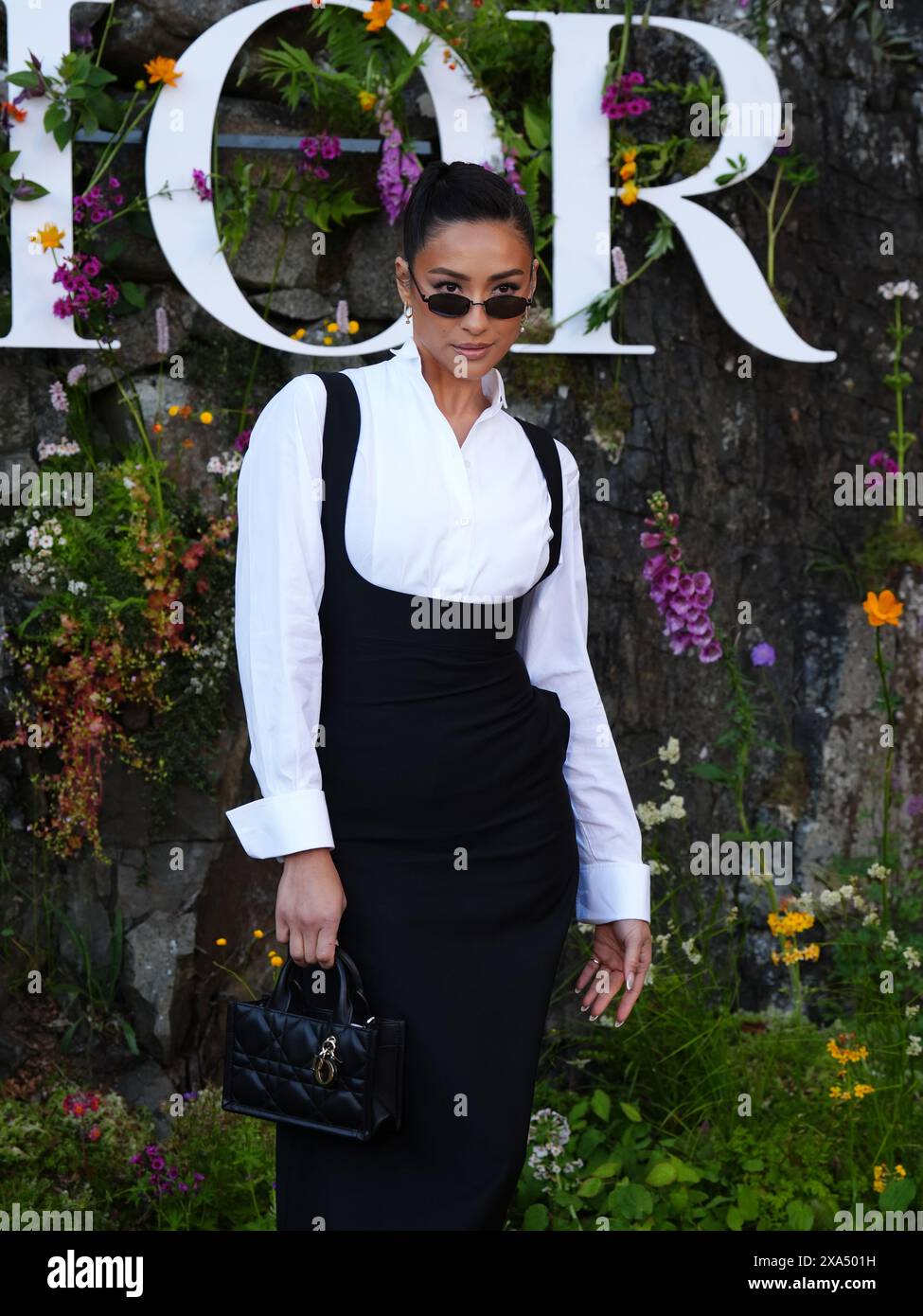 Shay Mitchell attends the Dior Cruise 2025 show at Drummond Castle ...