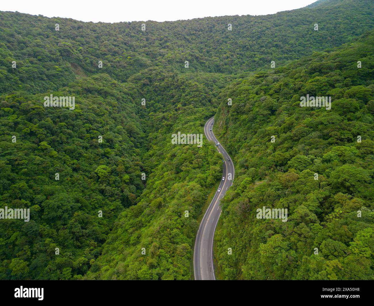 An aerial view of scenic Zurqui route in Costa Rica Stock Photo - Alamy