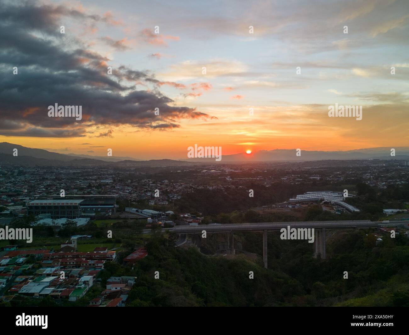 A scenic sunset view in San Jose, Costa Rica Stock Photo - Alamy