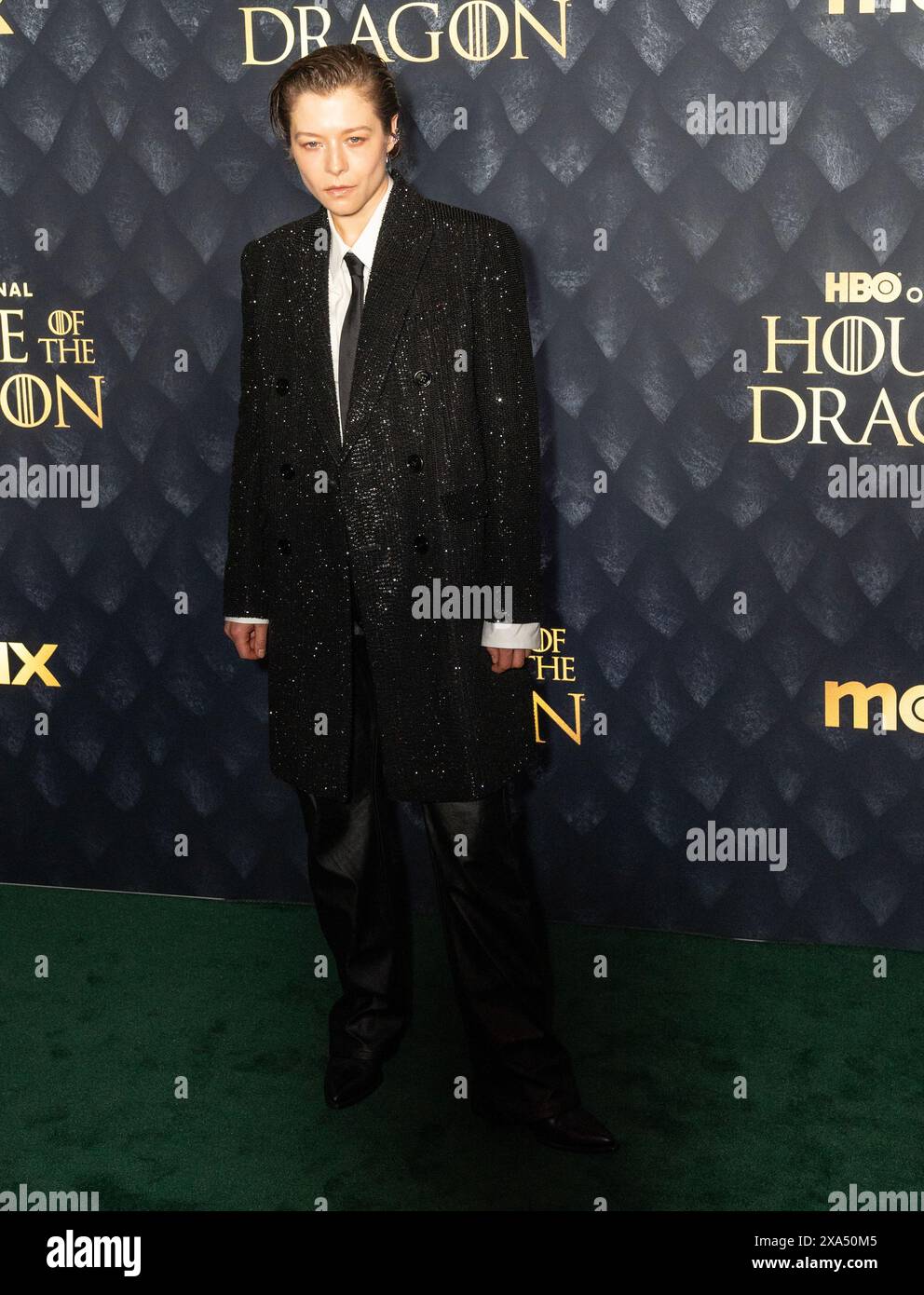 Emma D'Arcy wearing dress by Celine attends premiere of HBO 'House of ...