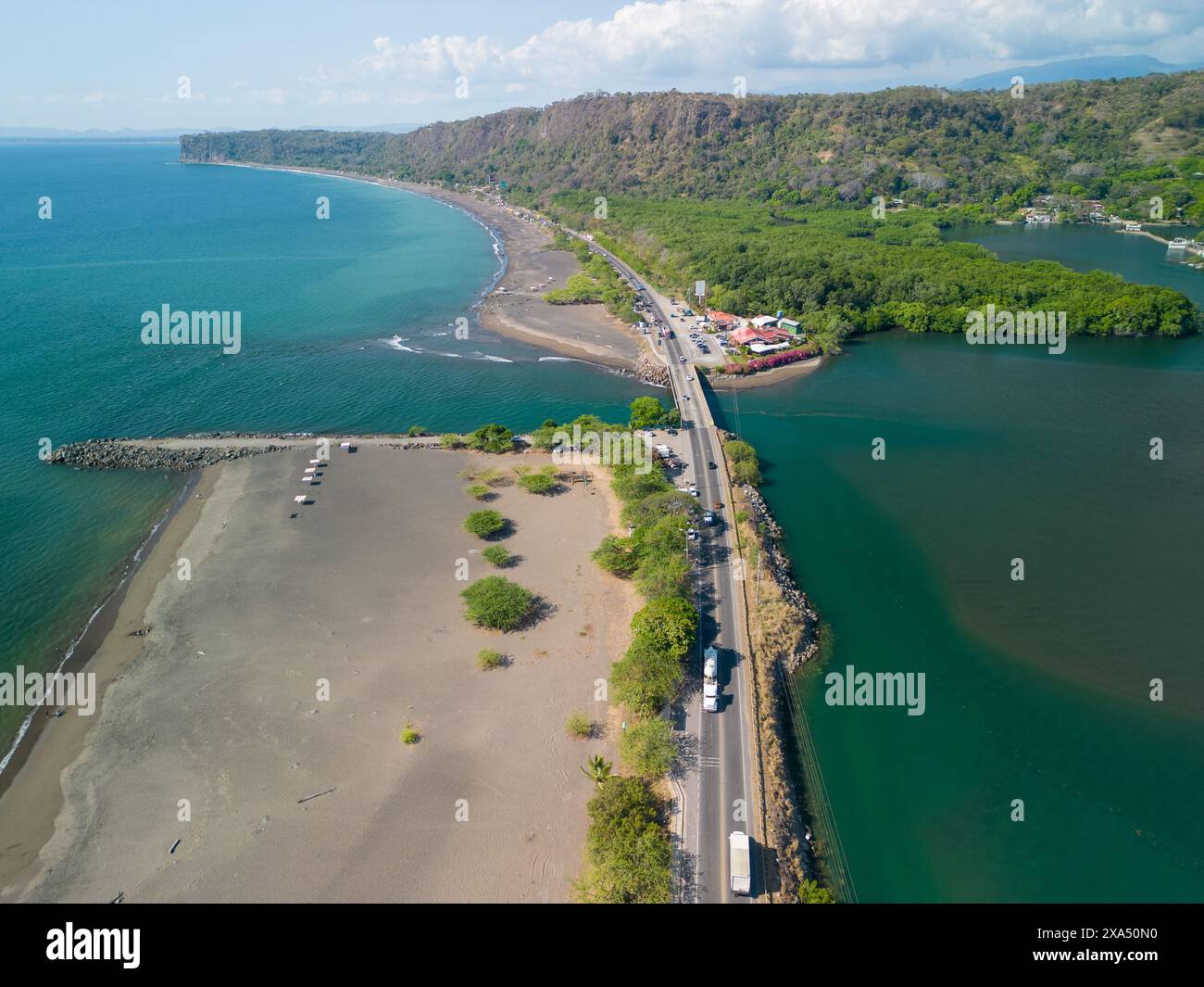 An aerial view of Caldera port in Puntarenas, Costa Rica Stock Photo ...