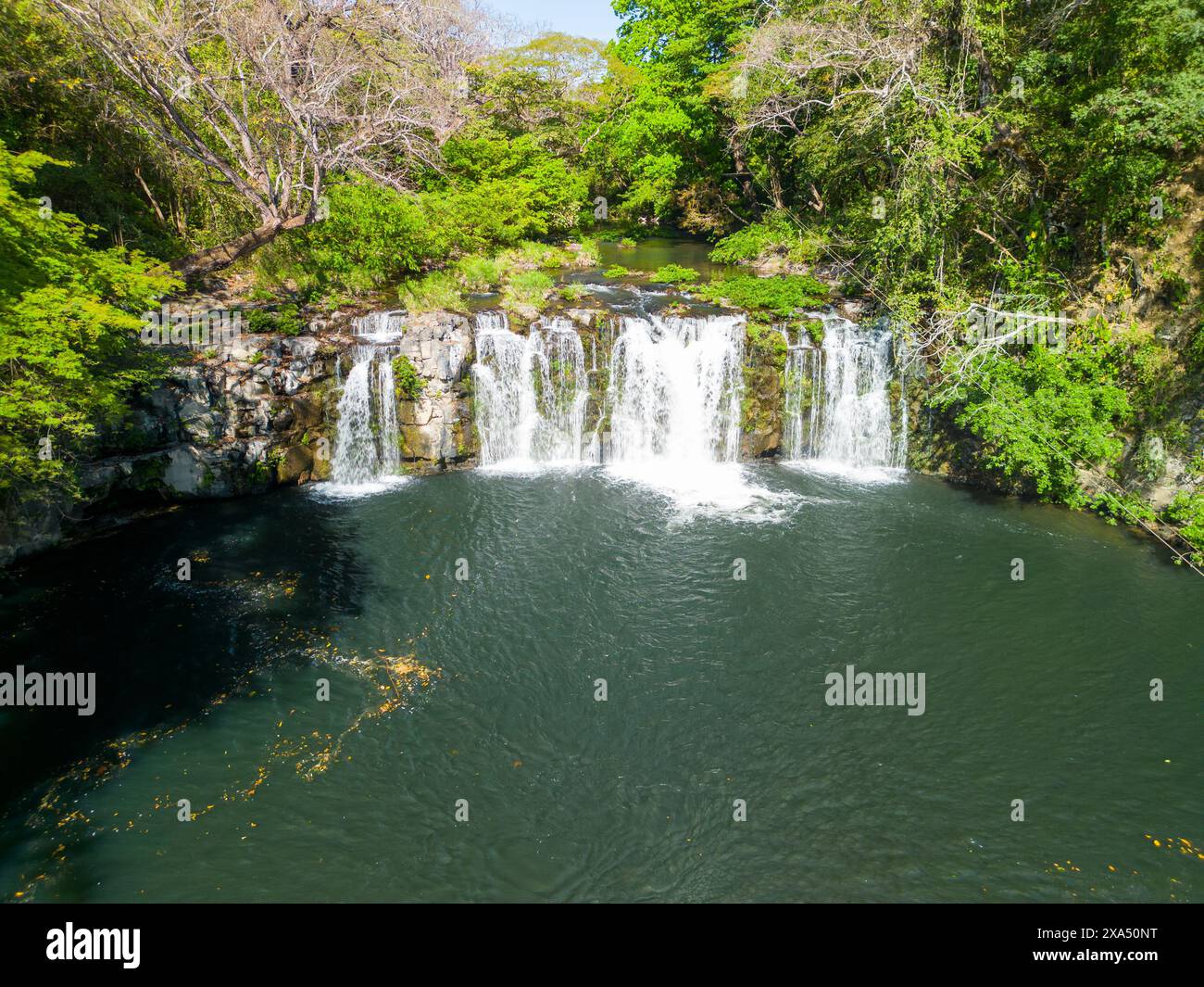 Stunning aerial view cascading waterfall hi-res stock photography and ...