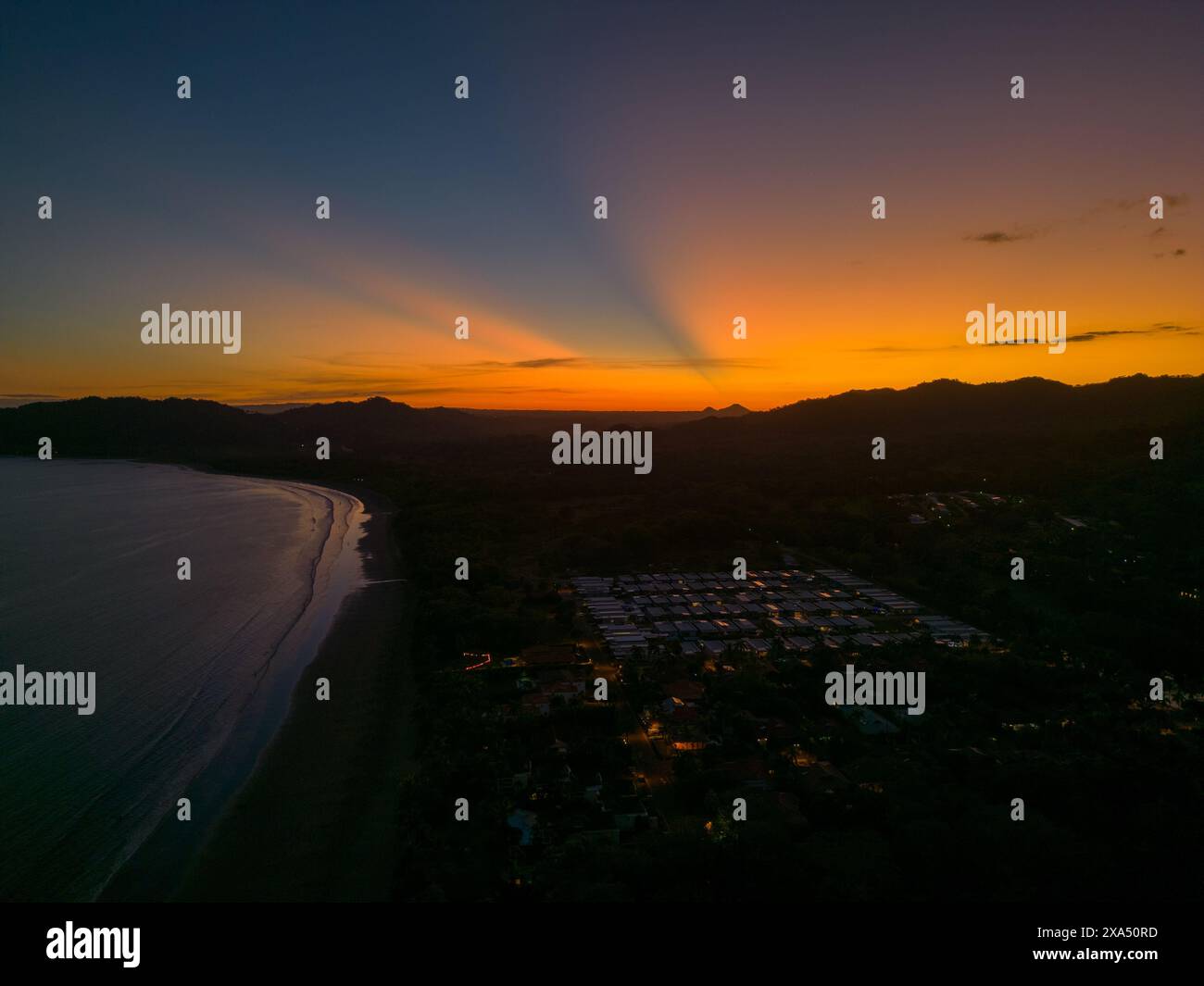 A scenic sunset at Tambor Beach, Puntarenas, Costa Rica Stock Photo - Alamy