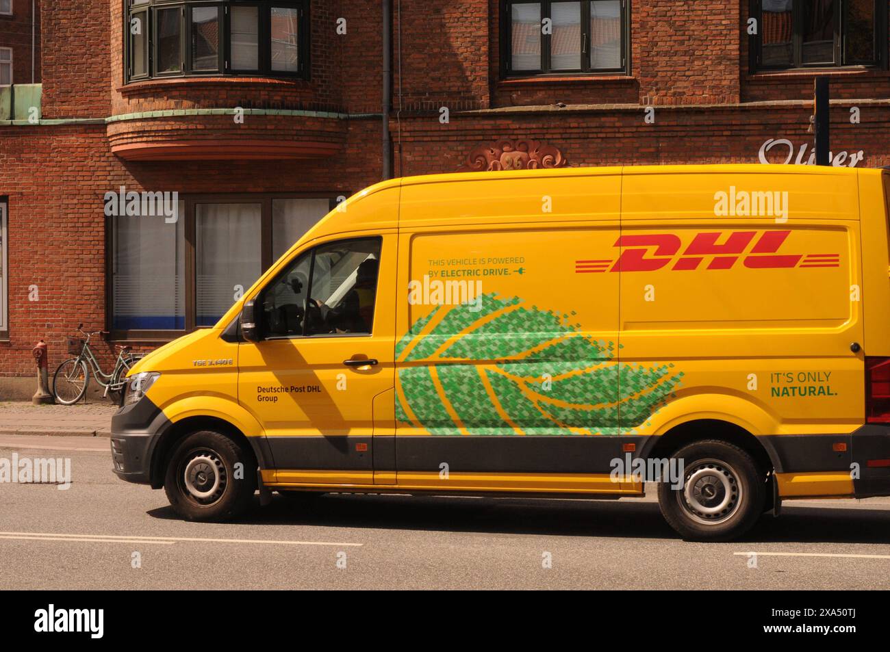 Copenhagen/ Denmark/04 jUNE 2024/Deutsche post DHL delivery van in ...