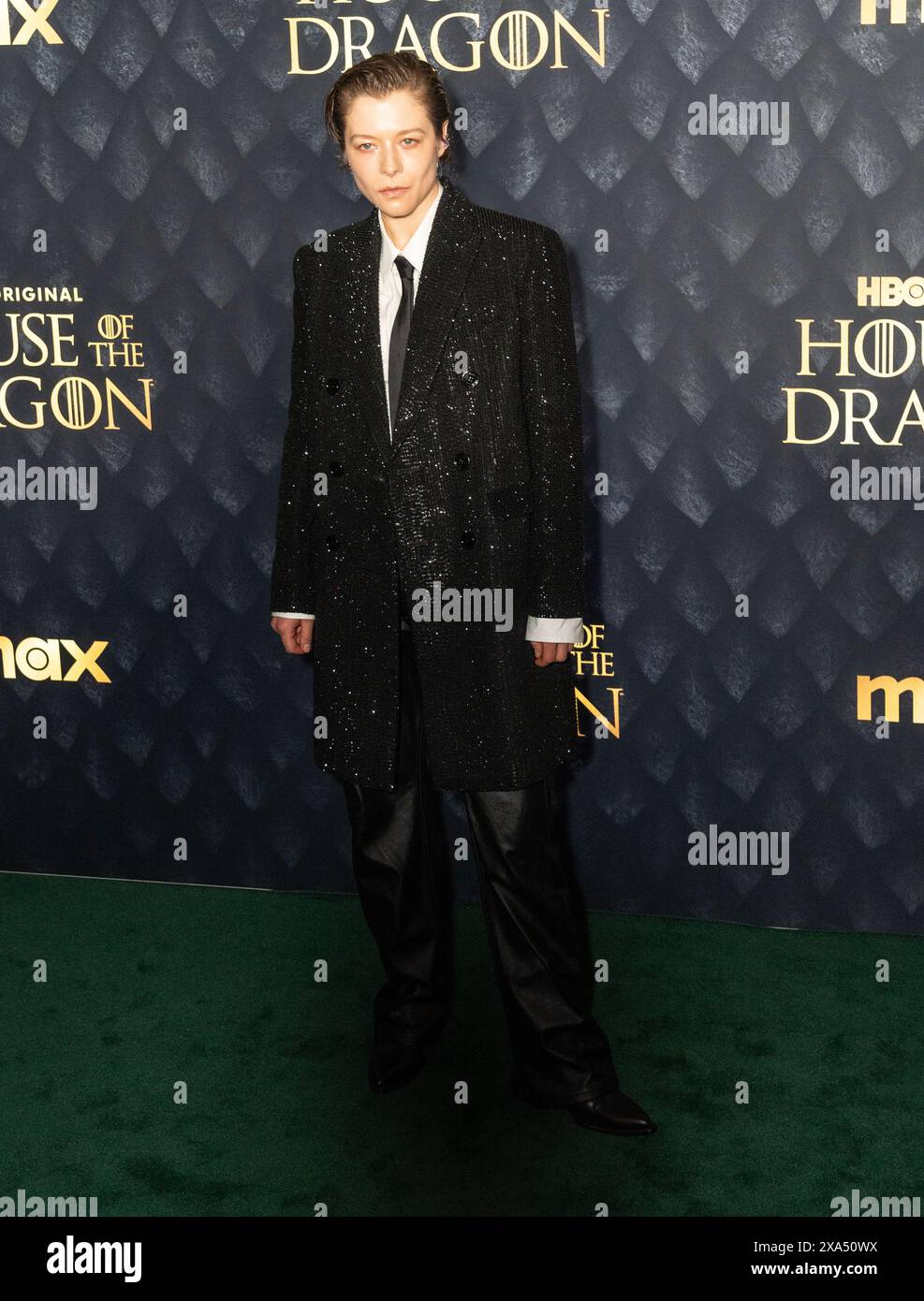 Emma D'Arcy wearing dress by Celine attends premiere of HBO 'House of ...