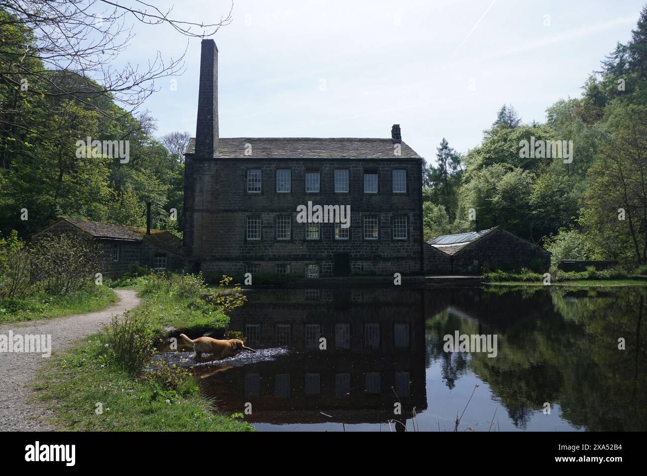 Mill at Hardcastle Craggs, Yorkshire Stock Photo - Alamy