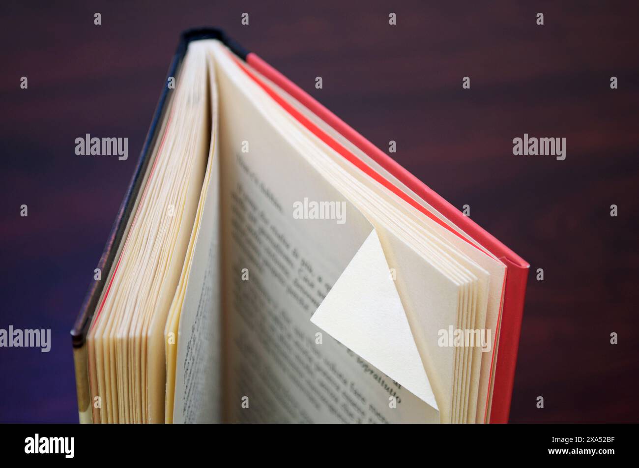 Open book folded page bookmark hi-res stock photography and images - Alamy
