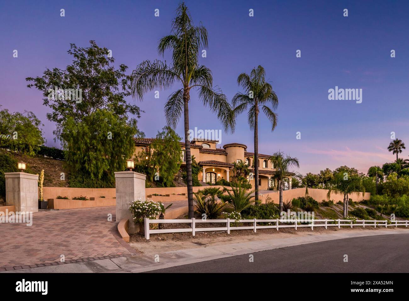An exterior view of a luxurious home in Hidden Hills, California Stock ...