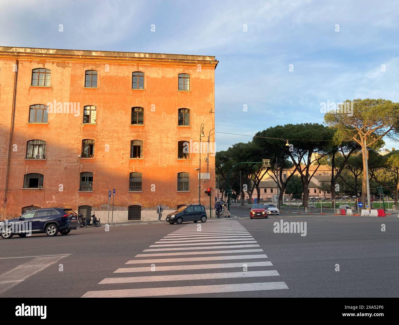 Old apartment building in Rome in light of sunset Stock Photo - Alamy
