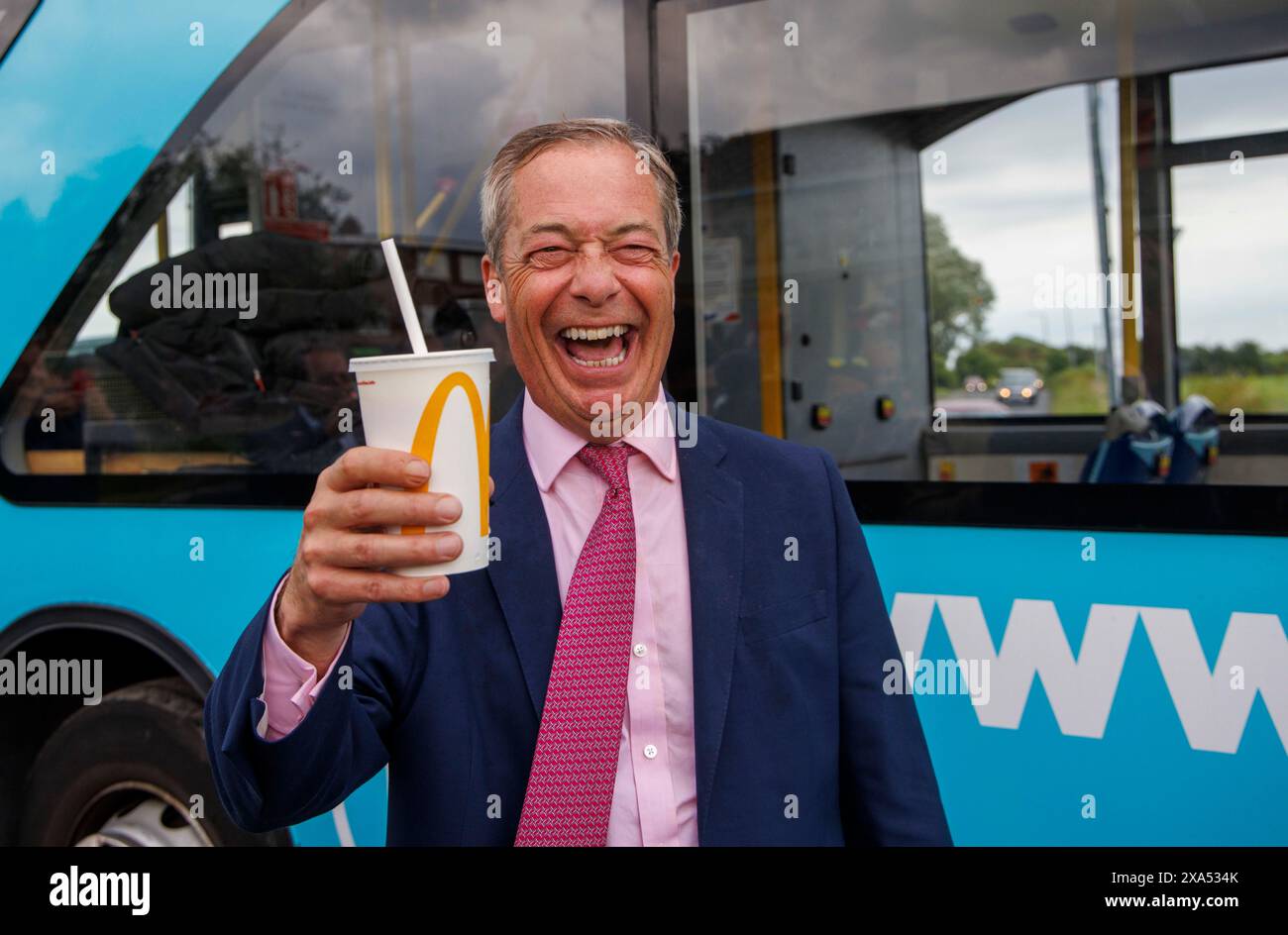 Nigel farage milkshake 2024 hi-res stock photography and images - Alamy
