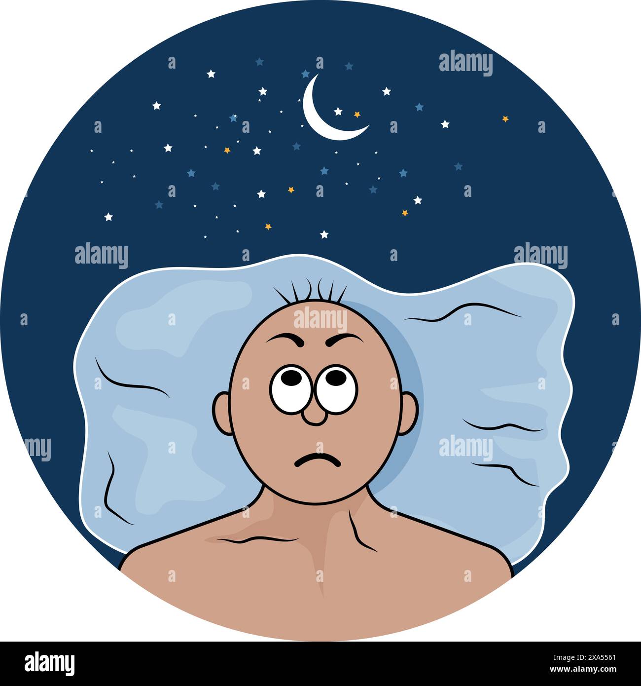 Detailed Vector Illustration of Insomnia Symptoms and Effects for ...
