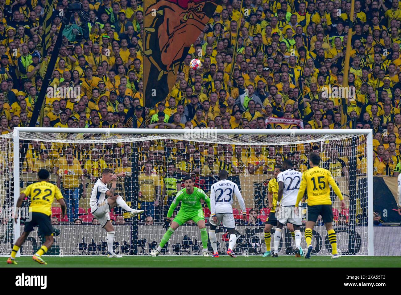Toni Kroos of Real Madrid scores a goal during the UEFA Champions ...