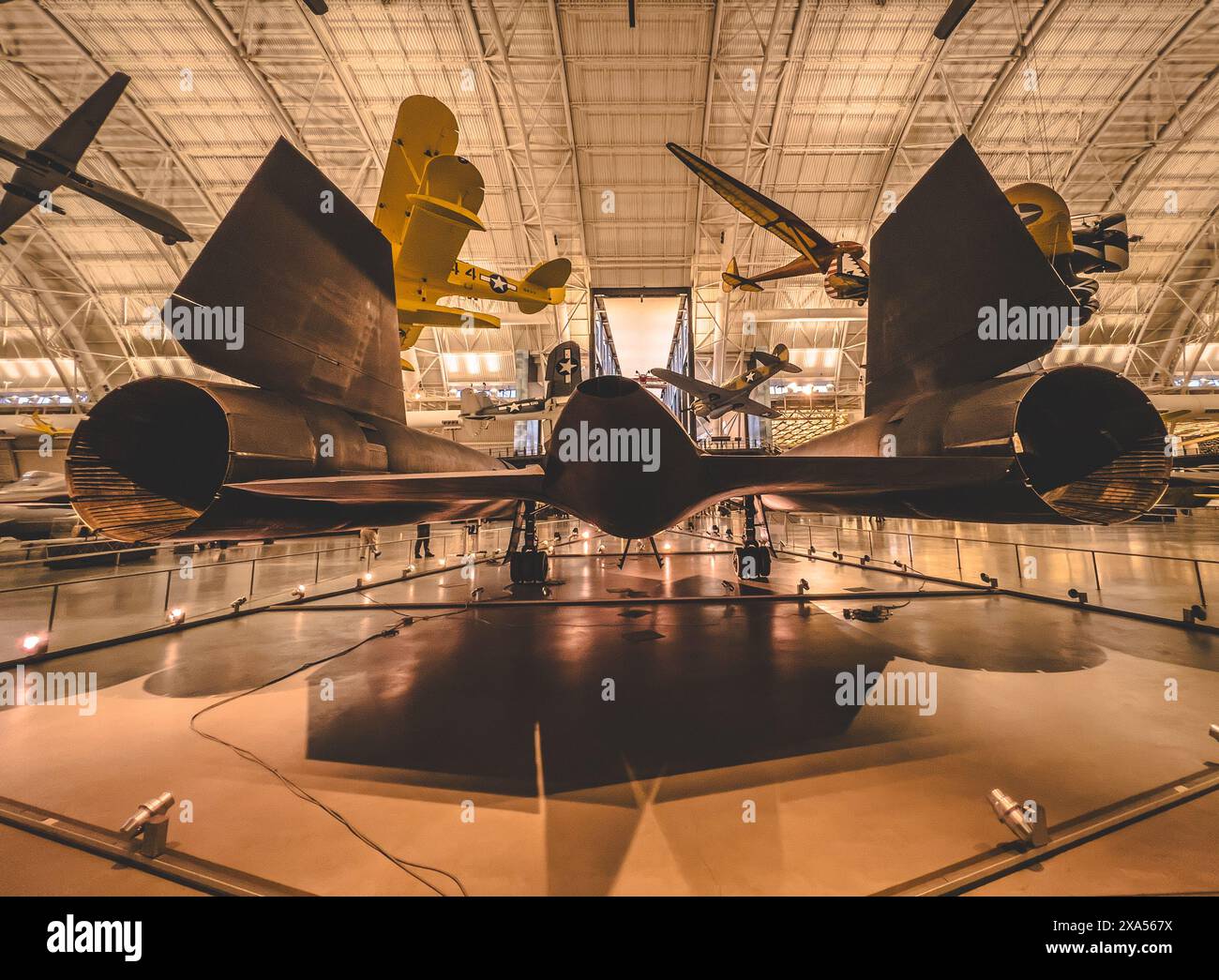 The Lockheed Martin SR71 spy plane sitting in a museum outside ...
