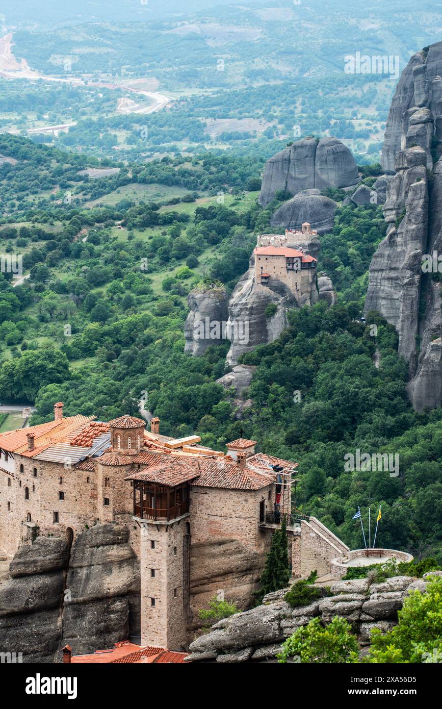 Meteora, Roussanou Monastery, Kalamata, Greece Stock Photo - Alamy
