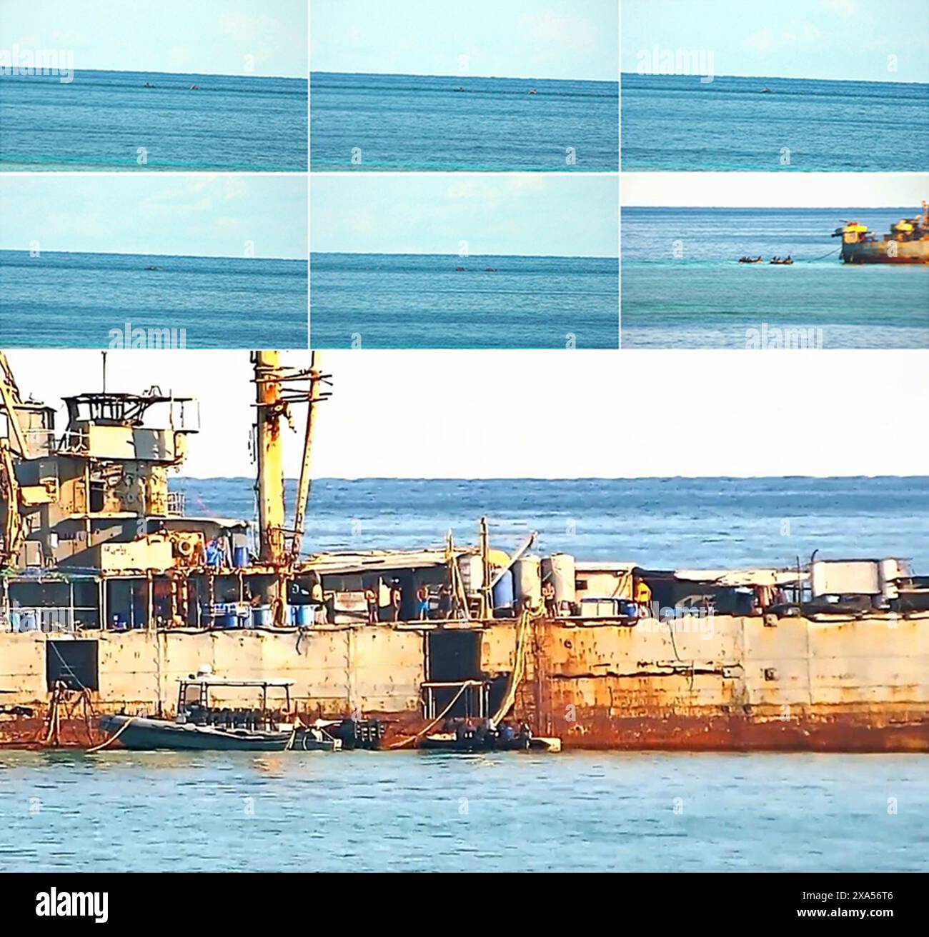 (240604) -- SANSHA, June 4, 2024 (Xinhua) -- This combo photo shows the ...