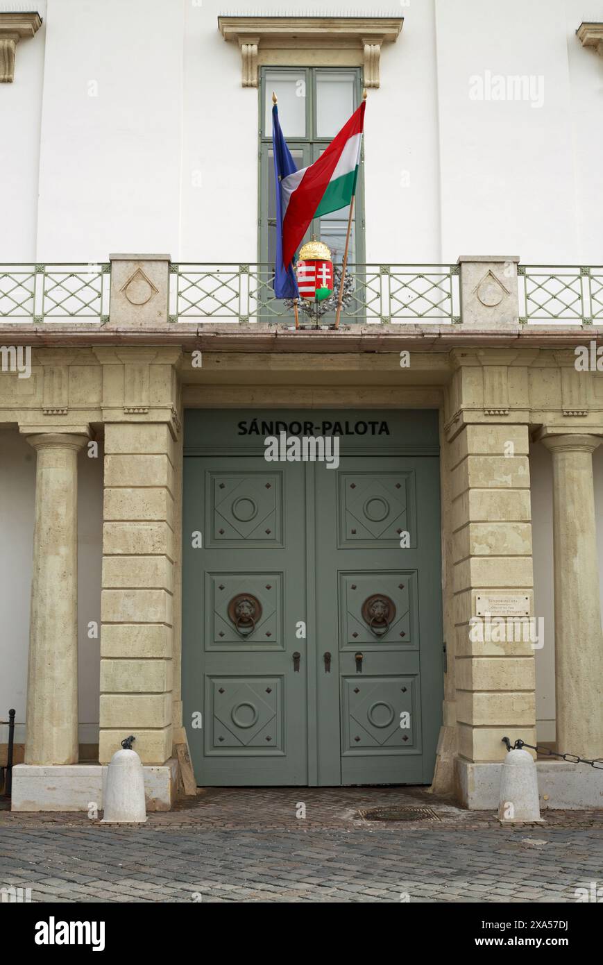 Budapest, Hungary, 21-05-24. Presidents Residence with Hungary flag ...