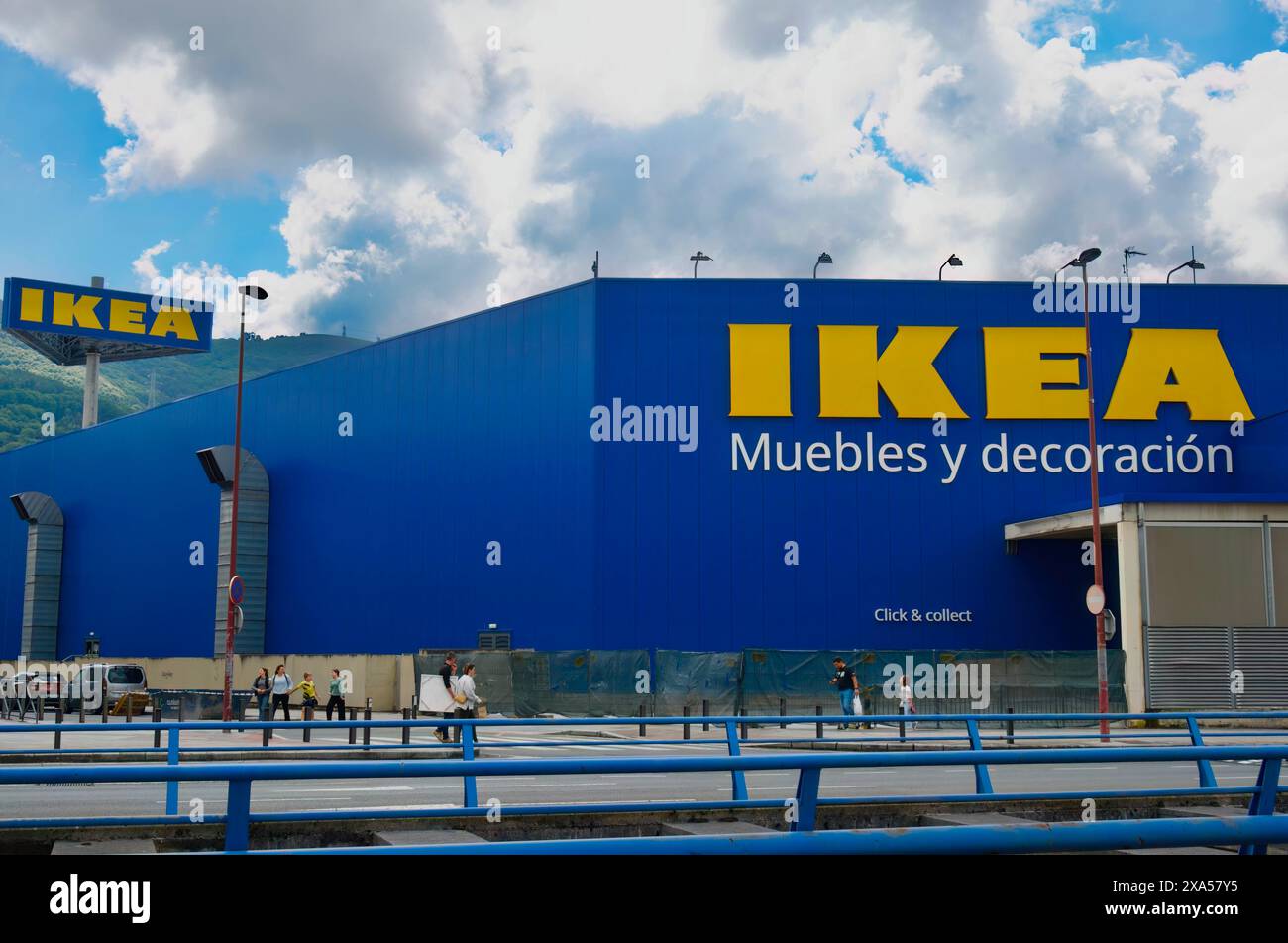 Signs and exterior of the Ikea store Barakaldo Basque Country Spain ...